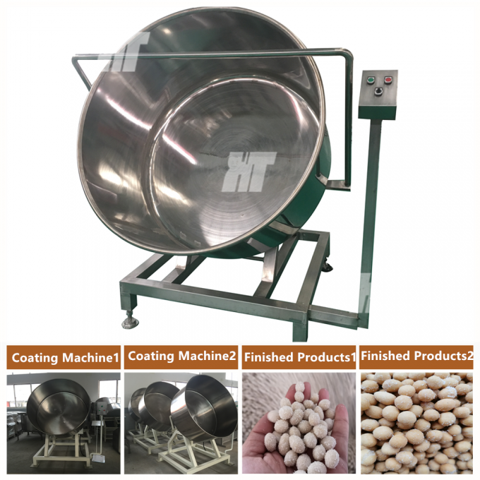 ISO Small Peanut Coating Machine 200kg/H Coated Peanuts Machine Nuts ...