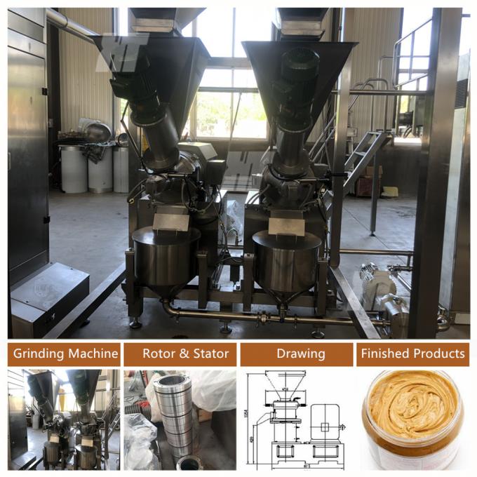 Commercial Peanut Butter Processing Line 100kg/H Peanut Butter Grinder