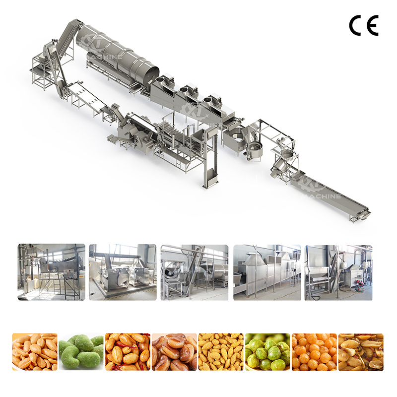 Fully Automatic SUS304 Fried Nuts Production Line for Small and Medium ...