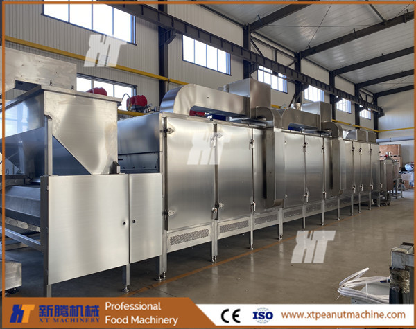1000kg/H Continuous Roasting Machine SUS304 Automatic Nuts Roasting Machine