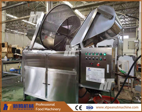 XT Machinery Groundnut Frying Machine Batch Roaster For Chips Garlic Peanut