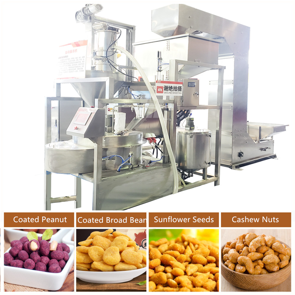 Starch / Flour / Sugar Liquid Flavored Coating Peanut Bean Making Machine