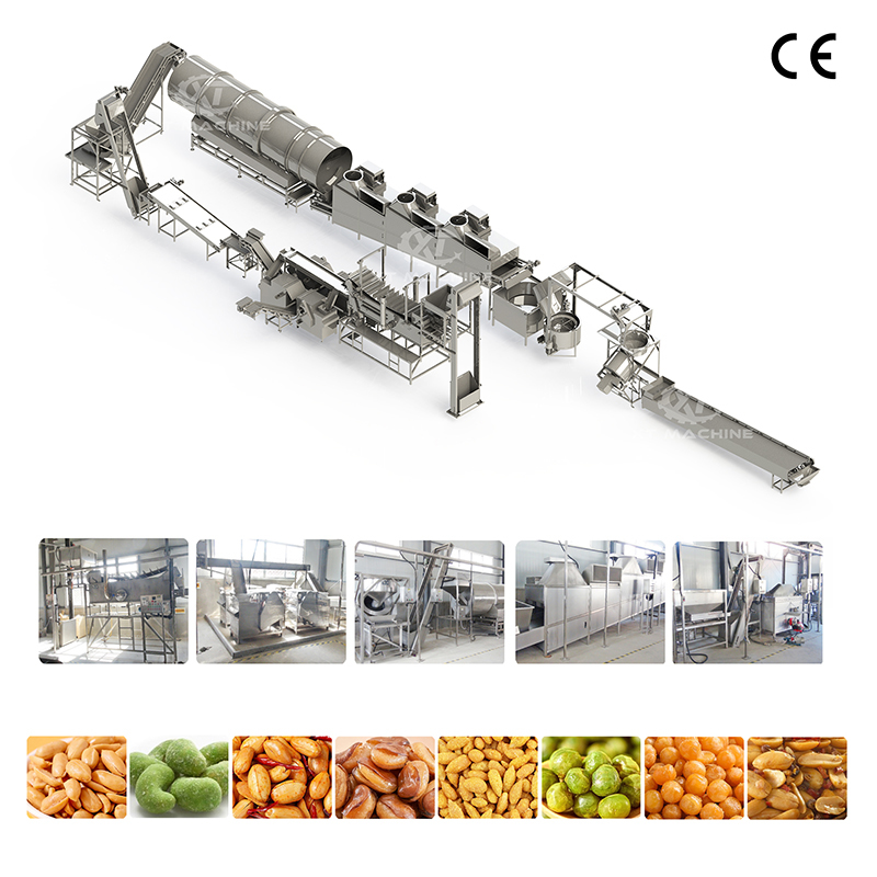 Fully Automatic SUS304 Fried Nuts Production Line for Small and Medium ...
