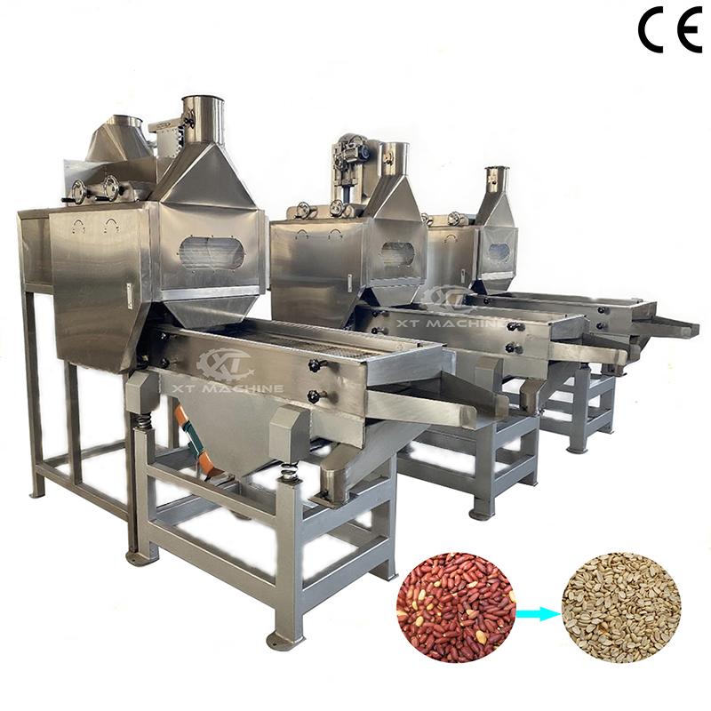 800-1000kg/h Peanut Cutting and Blanching Machine with 304 Stainless ...