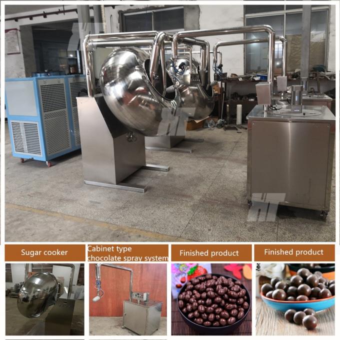 70kg Peanut Burger Machine Sugar Coater SUS304 Chocolate Coating Pan ...